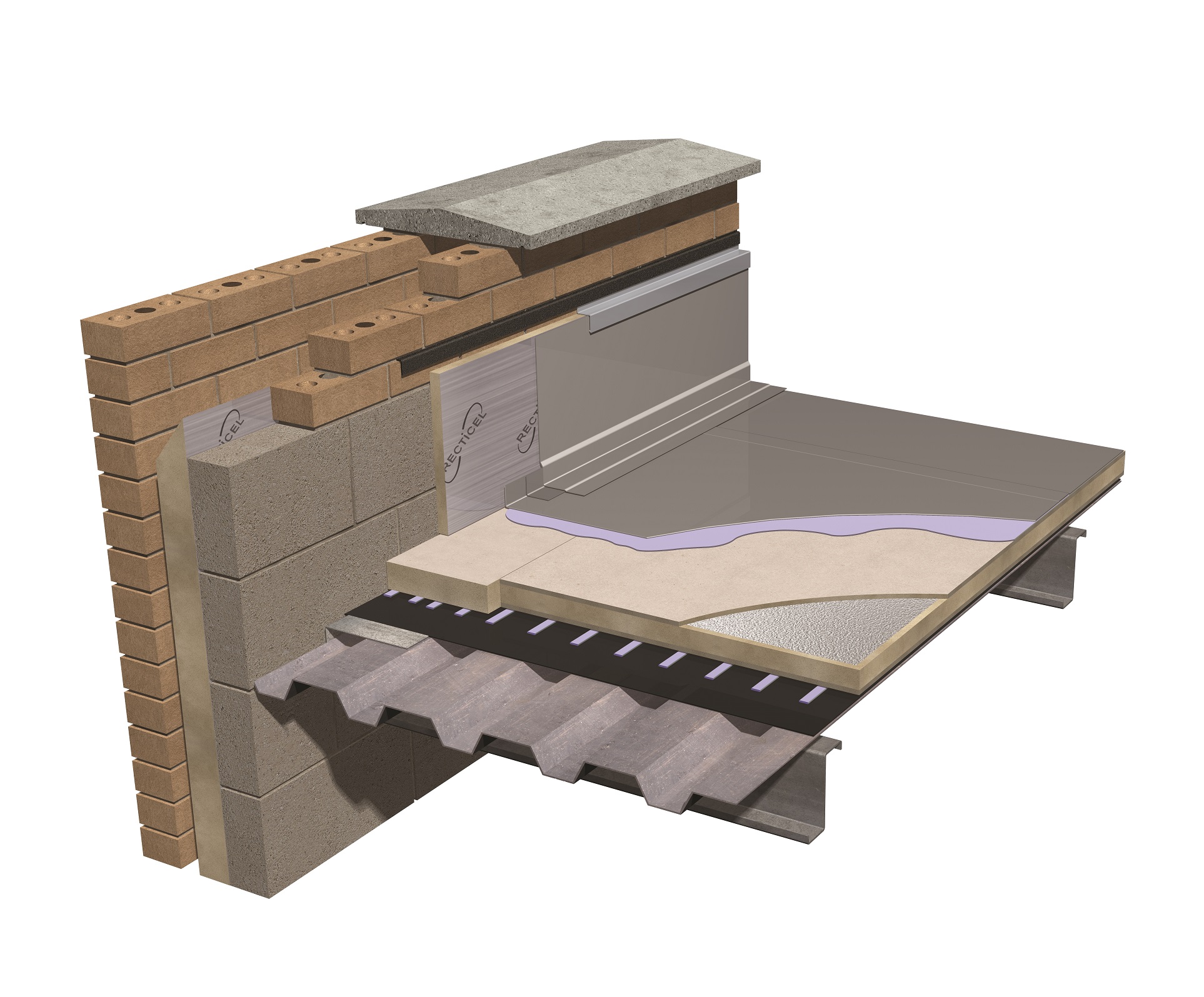 Deck-VQ Flat Roof Adhered Single Ply Metal application | Gradient Flat ...